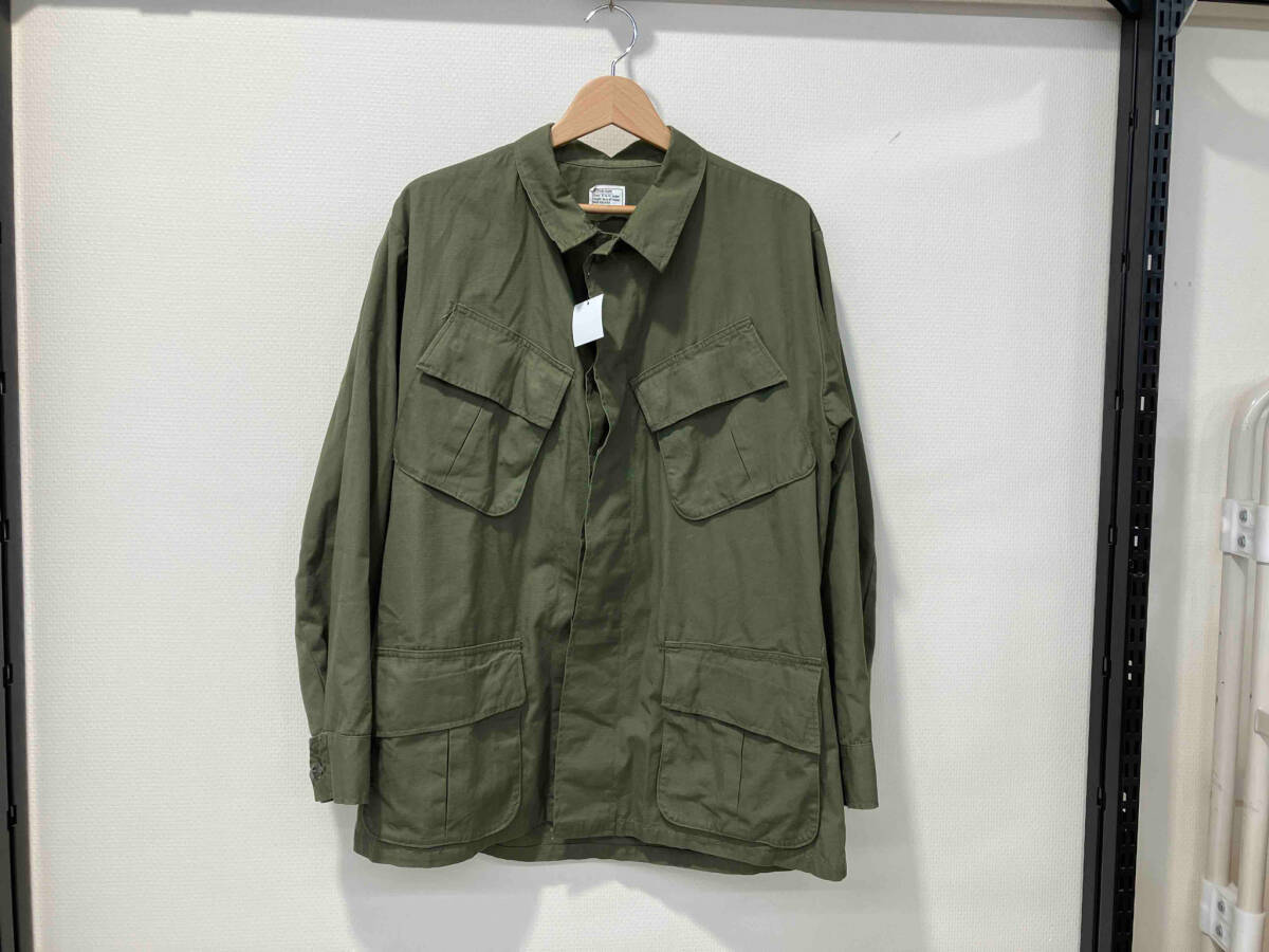 【やや傷や汚れあり】US ARMY ユーエスアーミー ジャングルファティーグジャケット M 8405-935-4707 カーキ 緑 グリーン ...