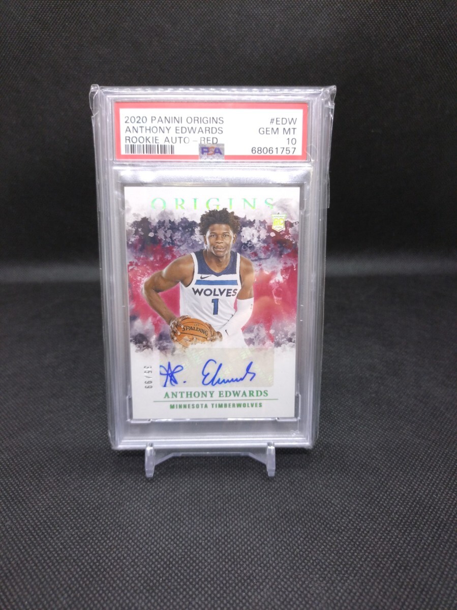 【目立った傷や汚れなし】PSA 10】Anthony Edwards 2020-21 Panini Origins Rookie Auto ...