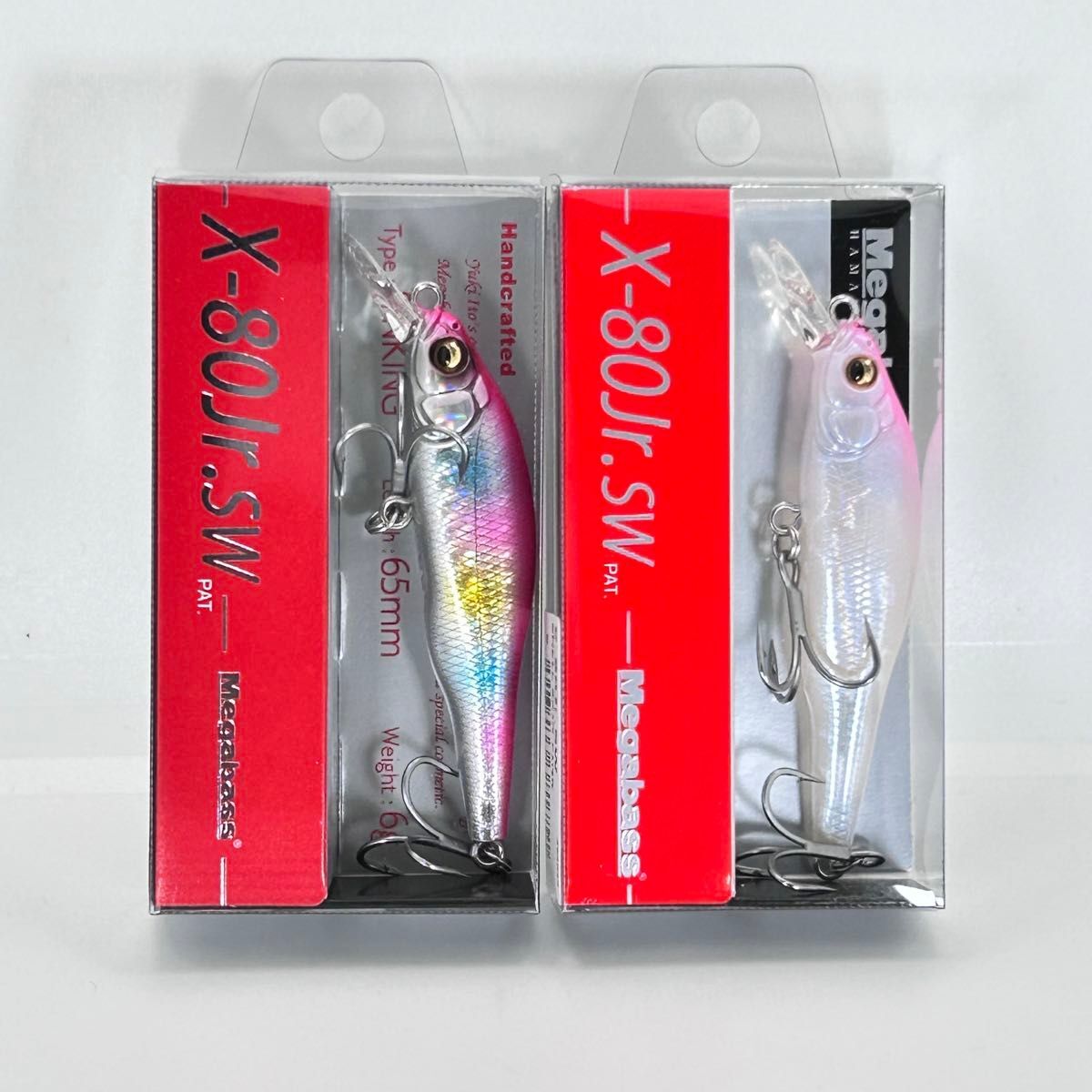 【未使用】メガバス X-80Jr SW 2個セット 未開封品 SHELL SKIN PINK & GG PINK RAINBOW X80 ジュニア MEGABASS サーフ シーバスの落札情報 ...