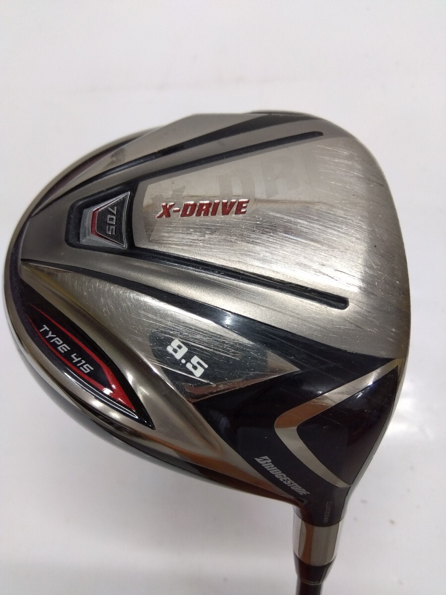 【傷や汚れあり】BRIDGESTONE TOURSTAGE X-DRIVE 705 type415 1W 9.5度 flex:S メンズ右 Diamana ‘ahina 60x5ct ...