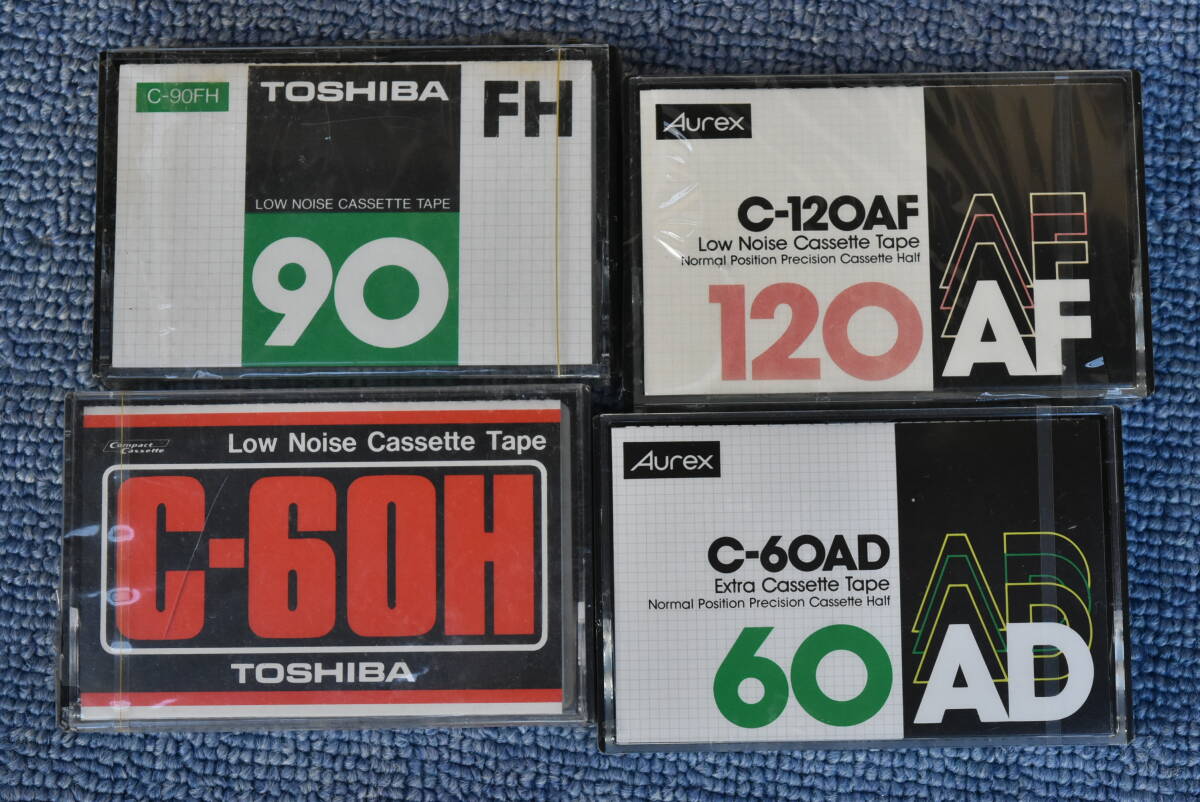 【未使用】東芝カセットテープ【 TOSHIBA・Aurex ：”C-60H”.”C-60AD”.”C-120AF”.”C-90FH” 】合計4巻（未開封・未使用品）の落札情報詳細 ...