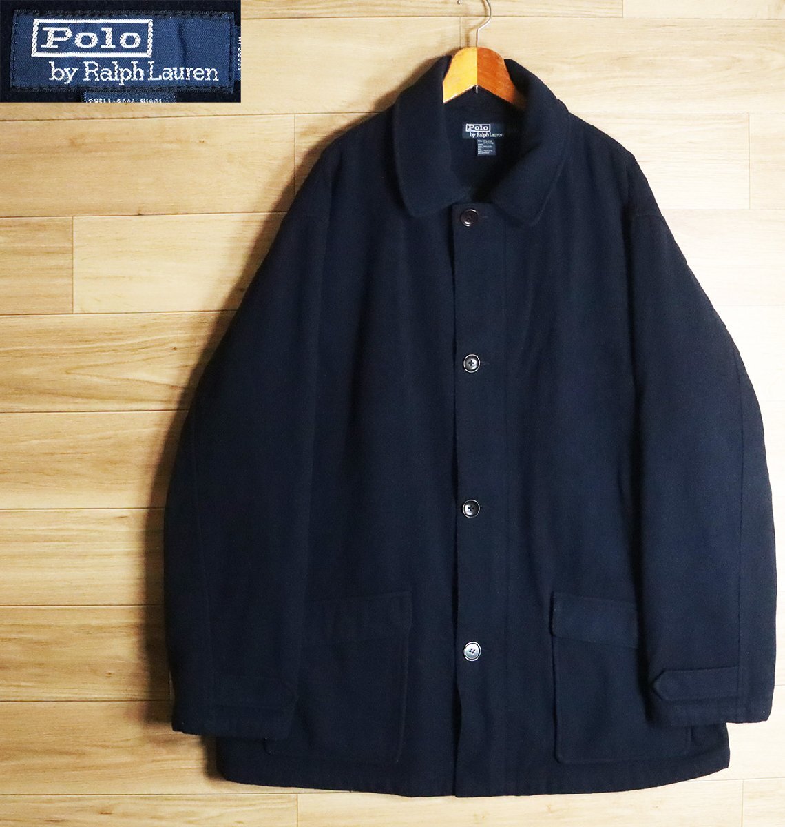 【目立った傷や汚れなし】!4K/Y8.8-1 90s POLO RALPH LAUREN ポロラルフローレン ウールジャケット ウールコート ハーフコート メンズ XXL ビッグサイズの落札 ...