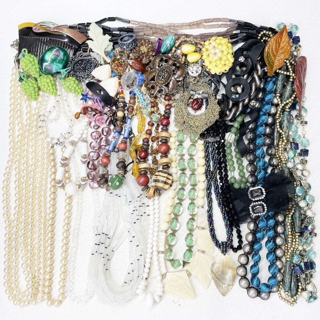 【やや傷や汚れあり】【人気】アクセサリー まとめ 総重量 1,205g ネックレス ブレスレット ブローチ 天然石 パール パワーストーン 卸 レディース/CY120-9の落札情報詳細 ...