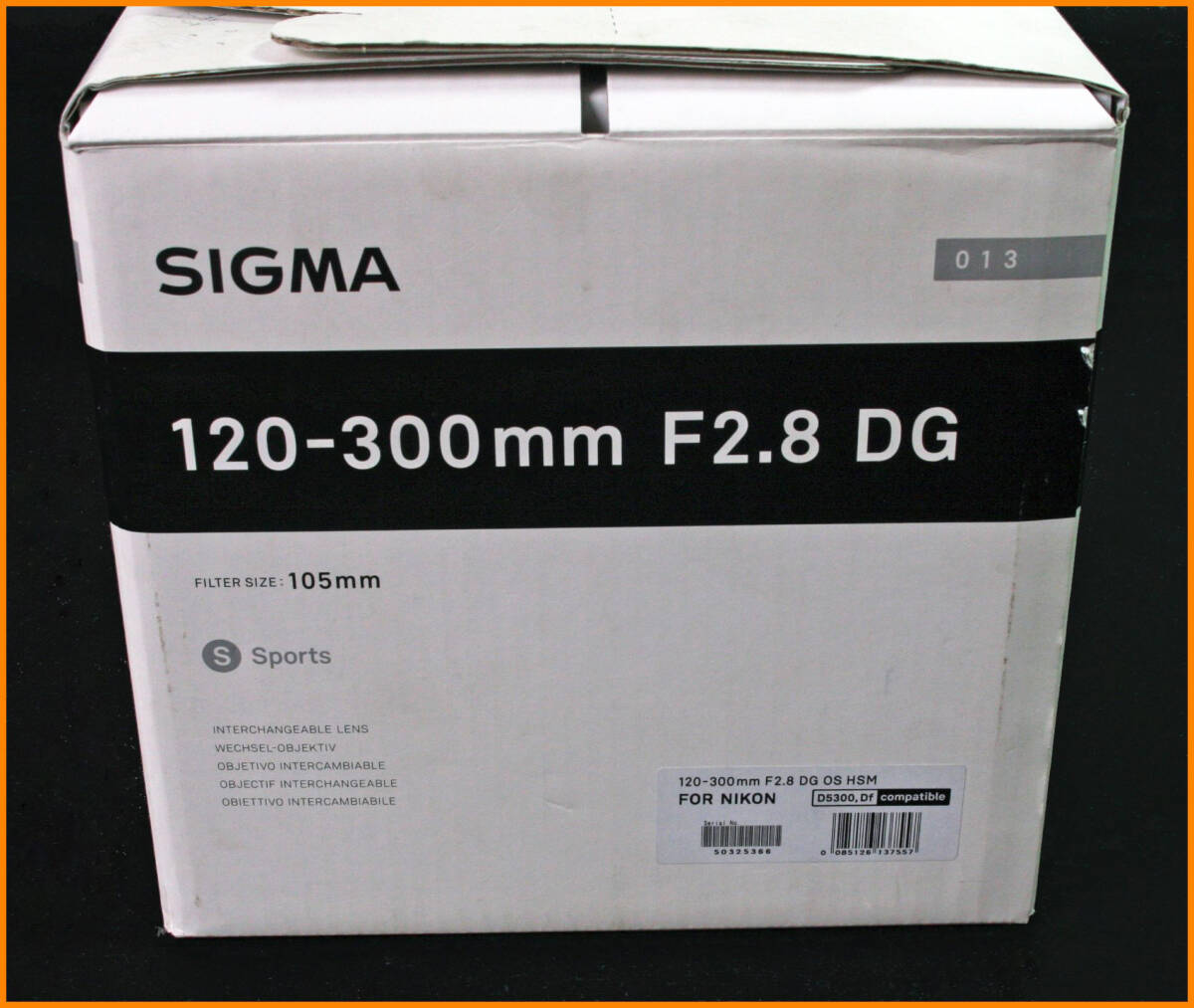 【やや傷や汚れあり】【送料無料】SIGMA シグマ★120-300mm F2.8 DG OS HSM Sportsの落札情報詳細 ...