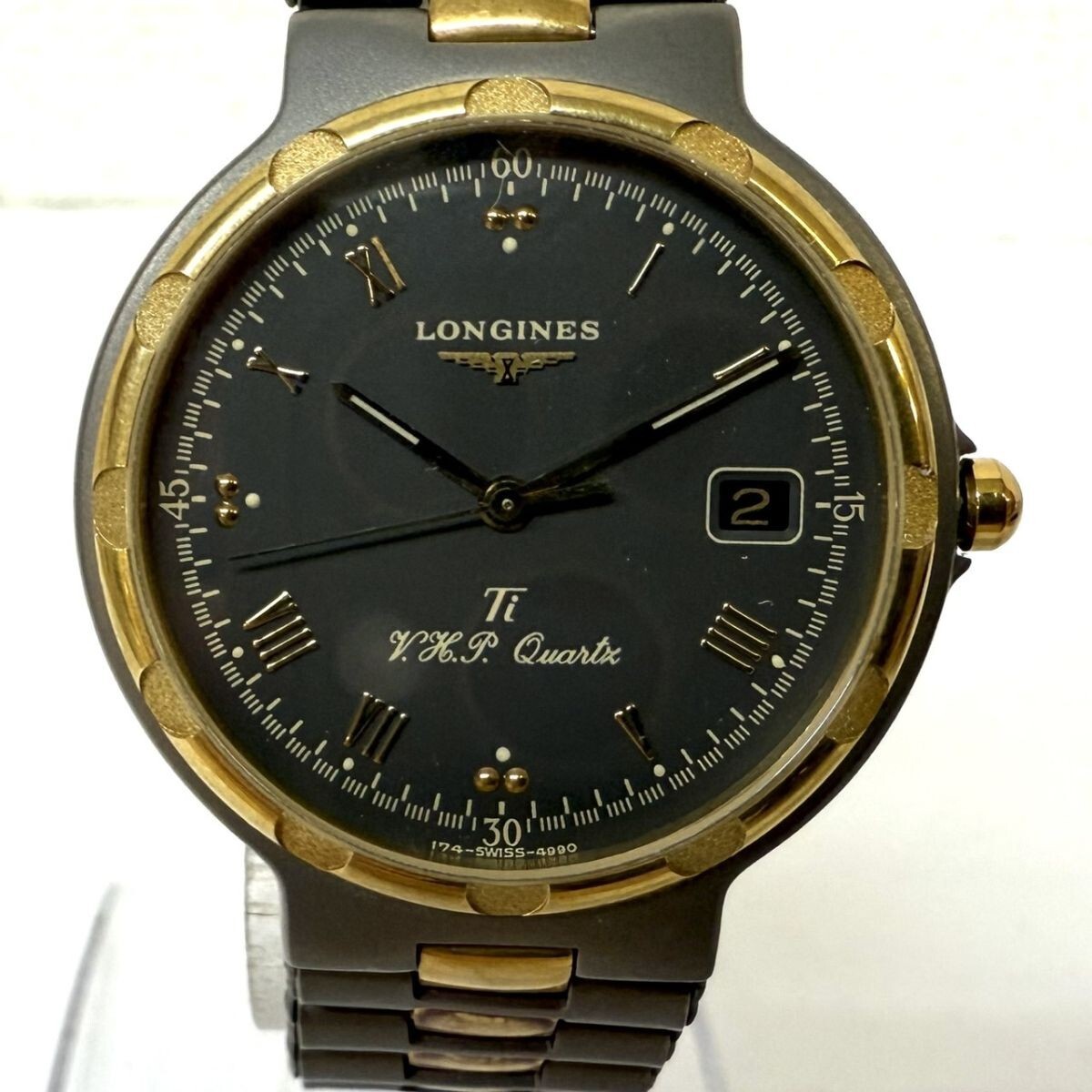 【傷や汚れあり】★LONGINES ロンジン Conquest コンクエスト Ref.161.4980 L161.2 クオーツ デイト メンズ 腕時計 4735-TEの落札情報詳細 ...