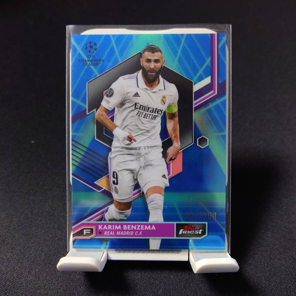 【未使用に近い】Karim Benzema /250 Blue Aqua Vaporware Refractor 2022-23 Topps ...