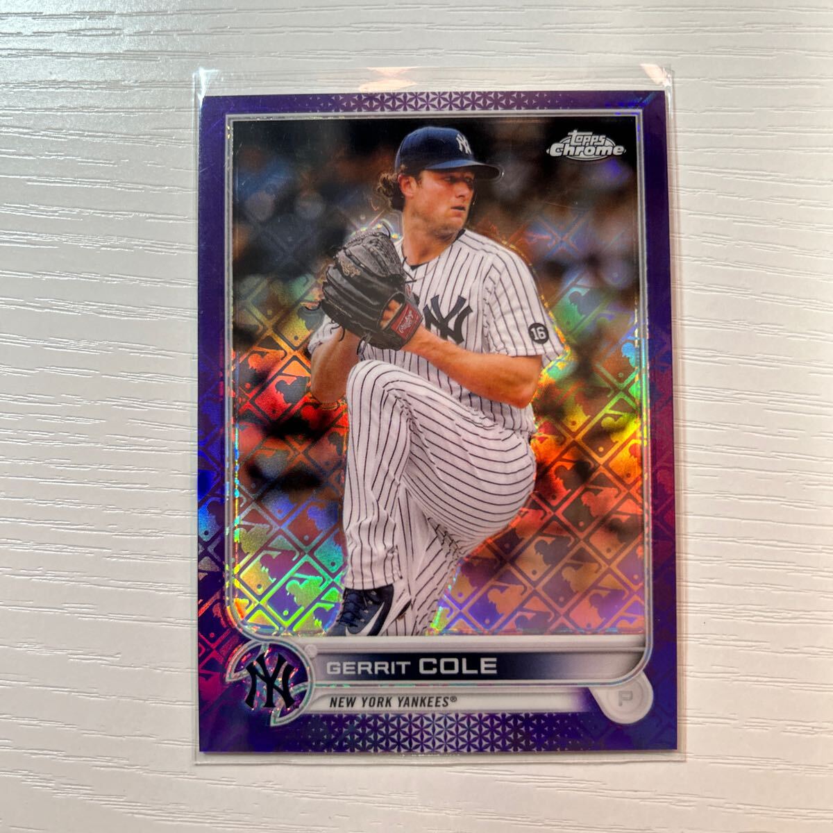 【未使用に近い】2022 Topps Chrome Gerrit Cole purple Logo refractor 250枚限定の落札情報 ...