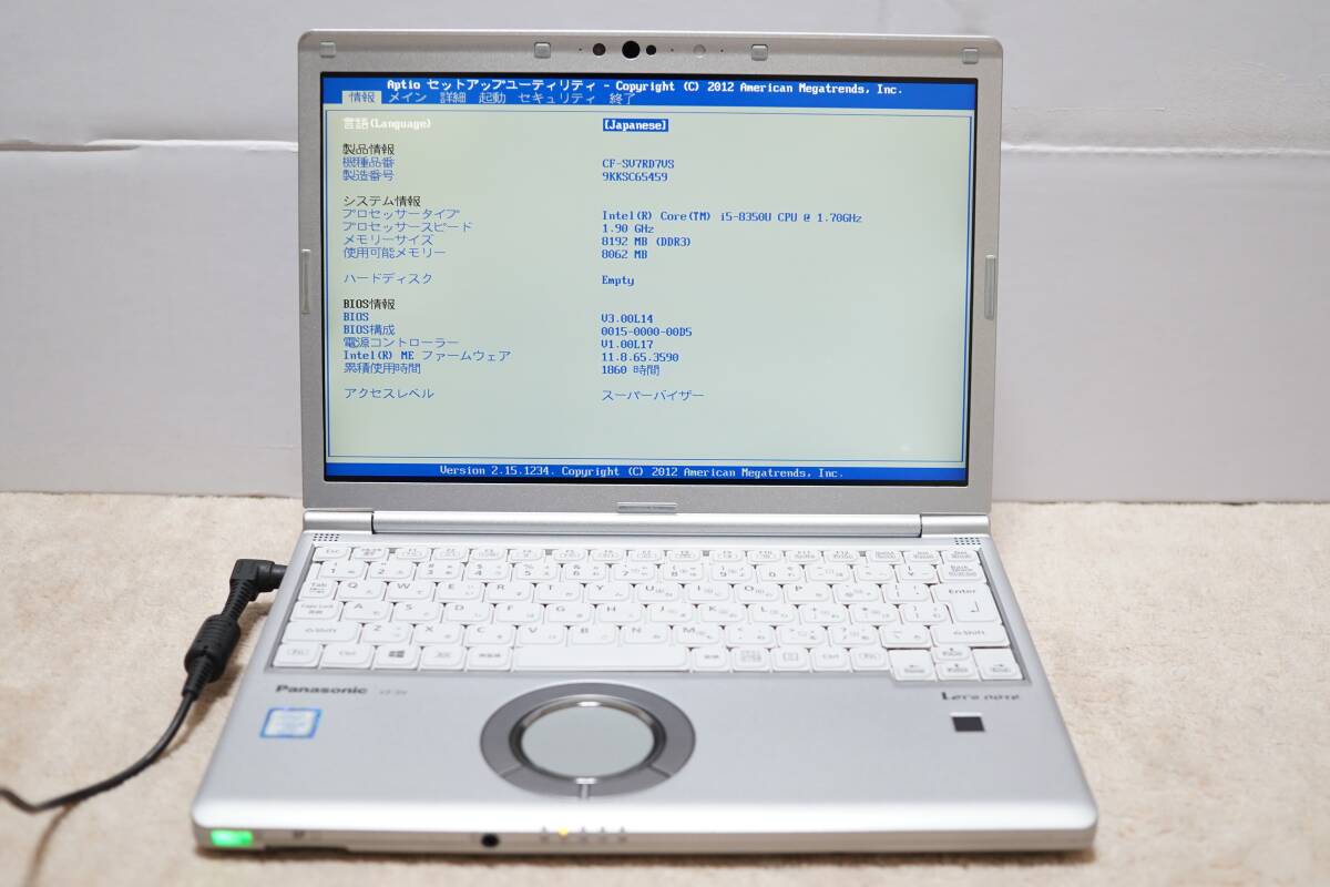 【やや傷や汚れあり】Panasonic Let'snote CF-LX6 Core i5-7300U 2.6GHz/4GB/HDD320GB ...