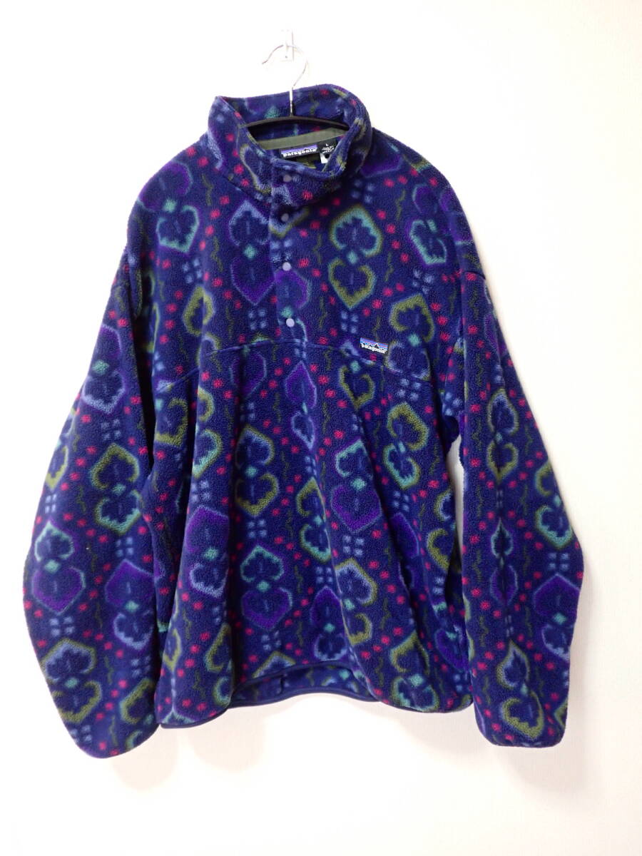 【目立った傷や汚れなし】【90年代 米国製】パタゴニア/Patagonia シンチラ スナップT / Printed Lightweight Synchilla Snap-T Lサイズの落札 ...