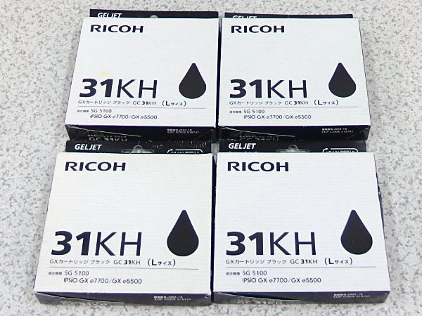 【やや傷や汚れあり】 β【未使用品】GXカートリッジ Lサイズ 純正インク RICOH/リコー GC31KH ブラック色 大容量 4個 【0123-06】の落札情報詳細 - Yahoo ...
