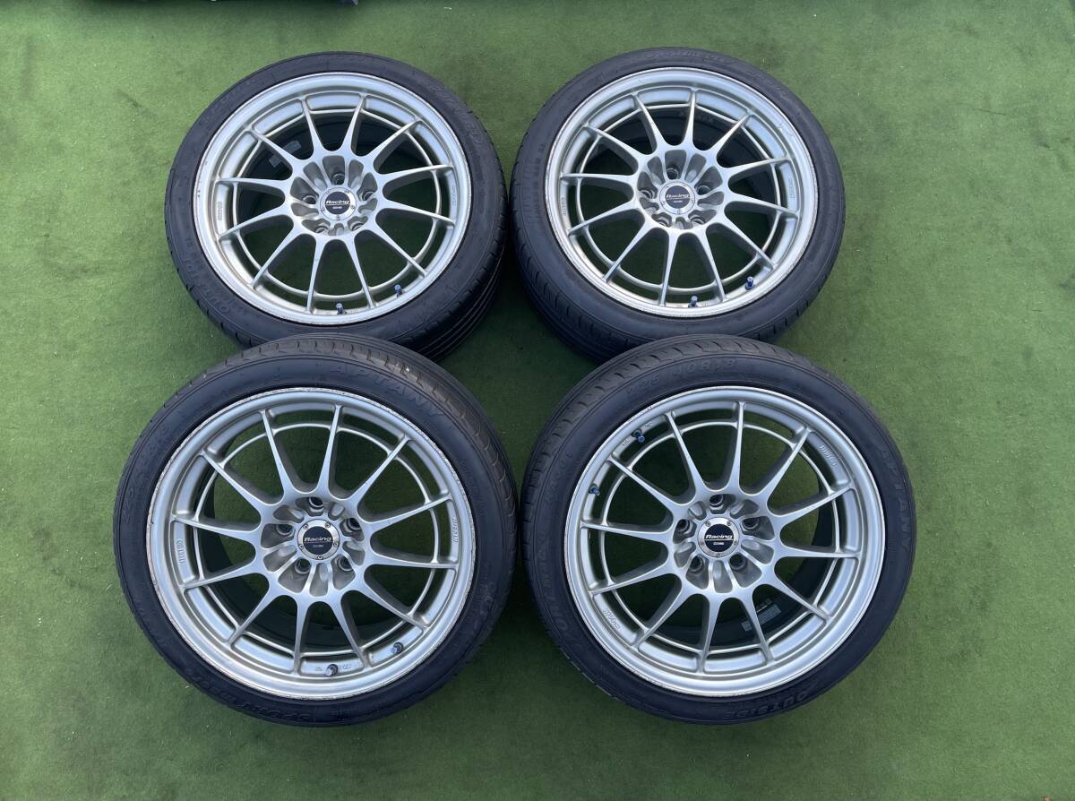 【やや傷や汚れあり】 希少！ENKEI Racing エンケイ NT03 NT03+M 18x8J+35/PCD:120/5穴 4本.225 ...