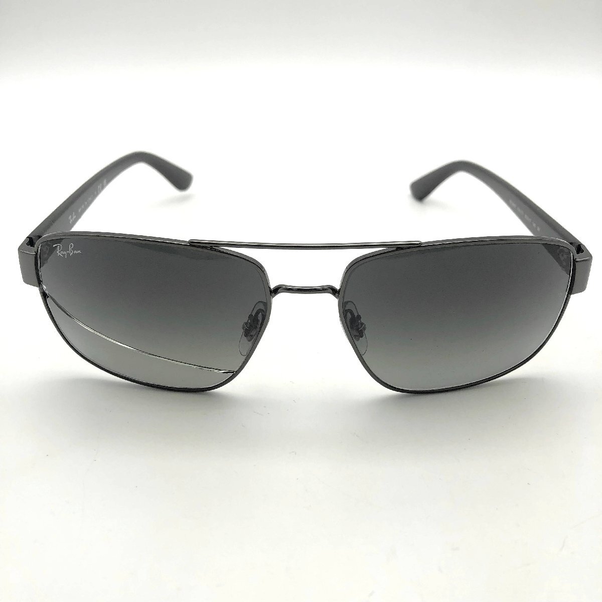 【傷や汚れあり】6914〇/【ジャンク品】Ray-Ban(レイバン) サングラス RB3663 004/71 60 ツーブリッジタイプ グレー ...