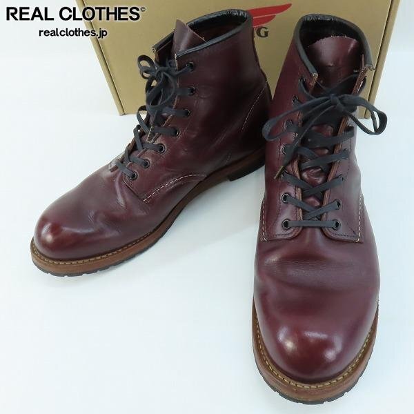 【目立った傷や汚れなし】【海蛍】RED WING レッドウイング 9411 BECKMAN ベックマン ブラックチェリー レザー ブーツ 27 ...