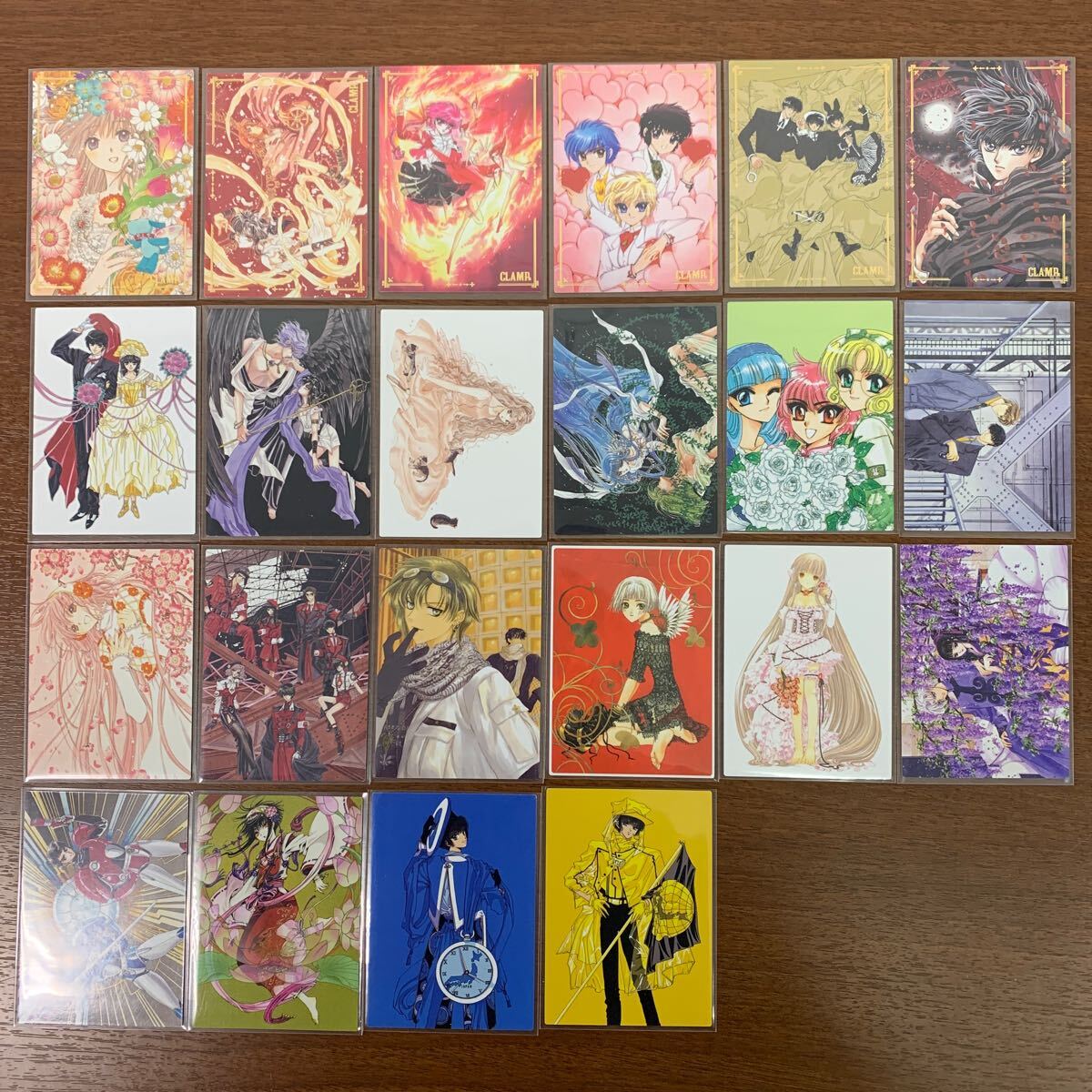 【やや傷や汚れあり】CLMP展 カードコレクション CLAMP EXHIBITION CARD COLLECTION 箔押し含む 22枚まとめ ...