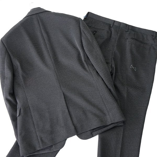 【未使用】新品 FICCE フィッチェ 春夏 織柄 ニット ジャージー スーツ AB6(幅広L) 灰黒 【J48381】 セットアップ メンズ 背抜き ストレッチの落札情報詳細 - Yahoo ...