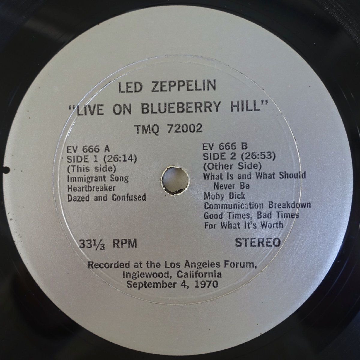 【やや傷や汚れあり】14045167;【BOOT/2LP/TMOQ】Led Zeppelin / Live On Blueberry Hillの落札情報詳細 - Yahoo!オークション落札 ...