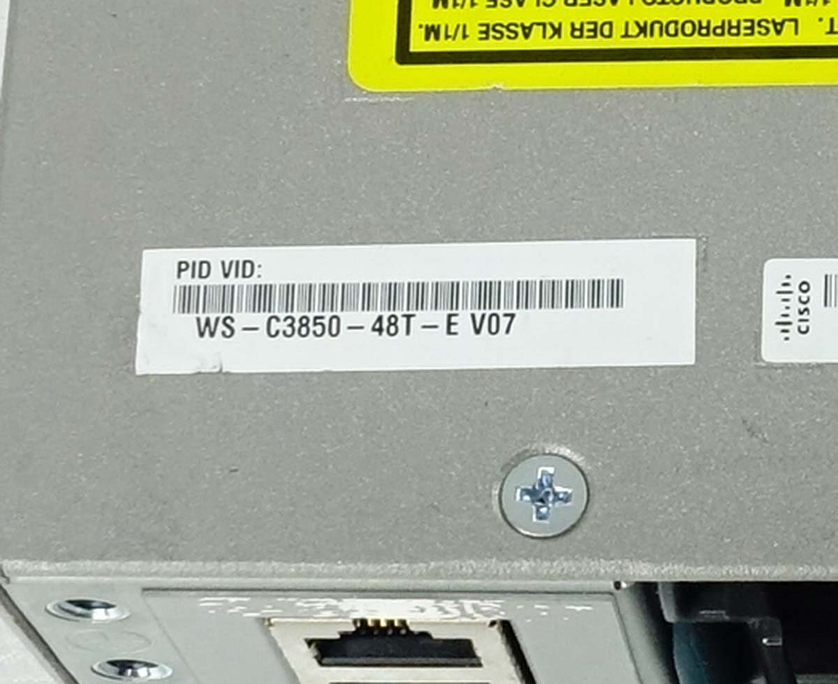 【やや傷や汚れあり】2台セット IOS無し Cisco Catalyst 3850 Series WS-C3850-24T-E V07 イーサネット スイッチ シスコ ラック ネットワーク ...