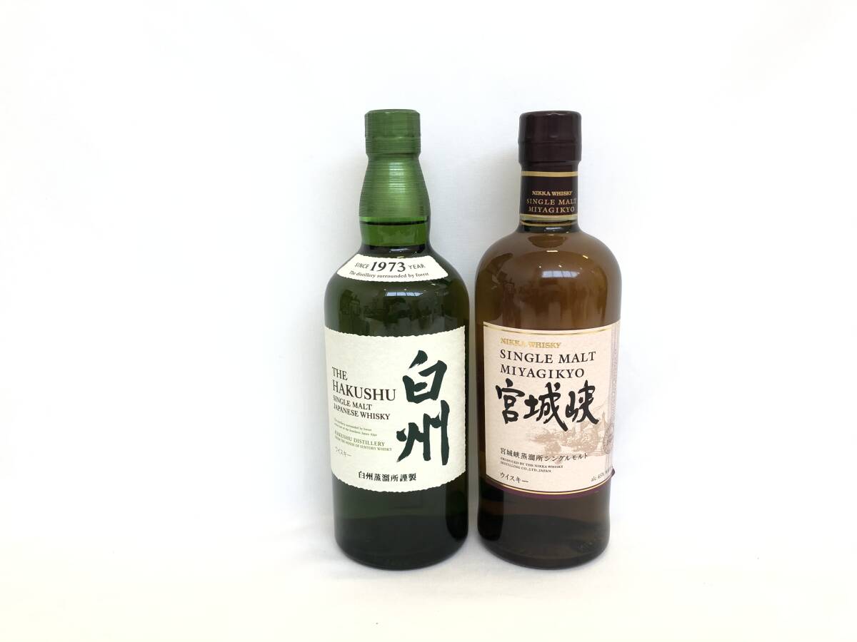 【未使用】《9814》未開栓 シングルモルト ウイスキー 2本セット / SUNTORY 白州 700ml 43％ ・ NIKKA 宮城峡 700ml 45％ /の落札情報詳細 - Yahoo ...