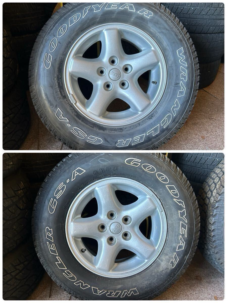 【傷や汚れあり】TJラングラー YJラングラー XJチェロキー 15インチホイール グッドイヤー ラングラーGS.A P225/75R15 タイヤホイール2本セットの落札情報詳細 ...