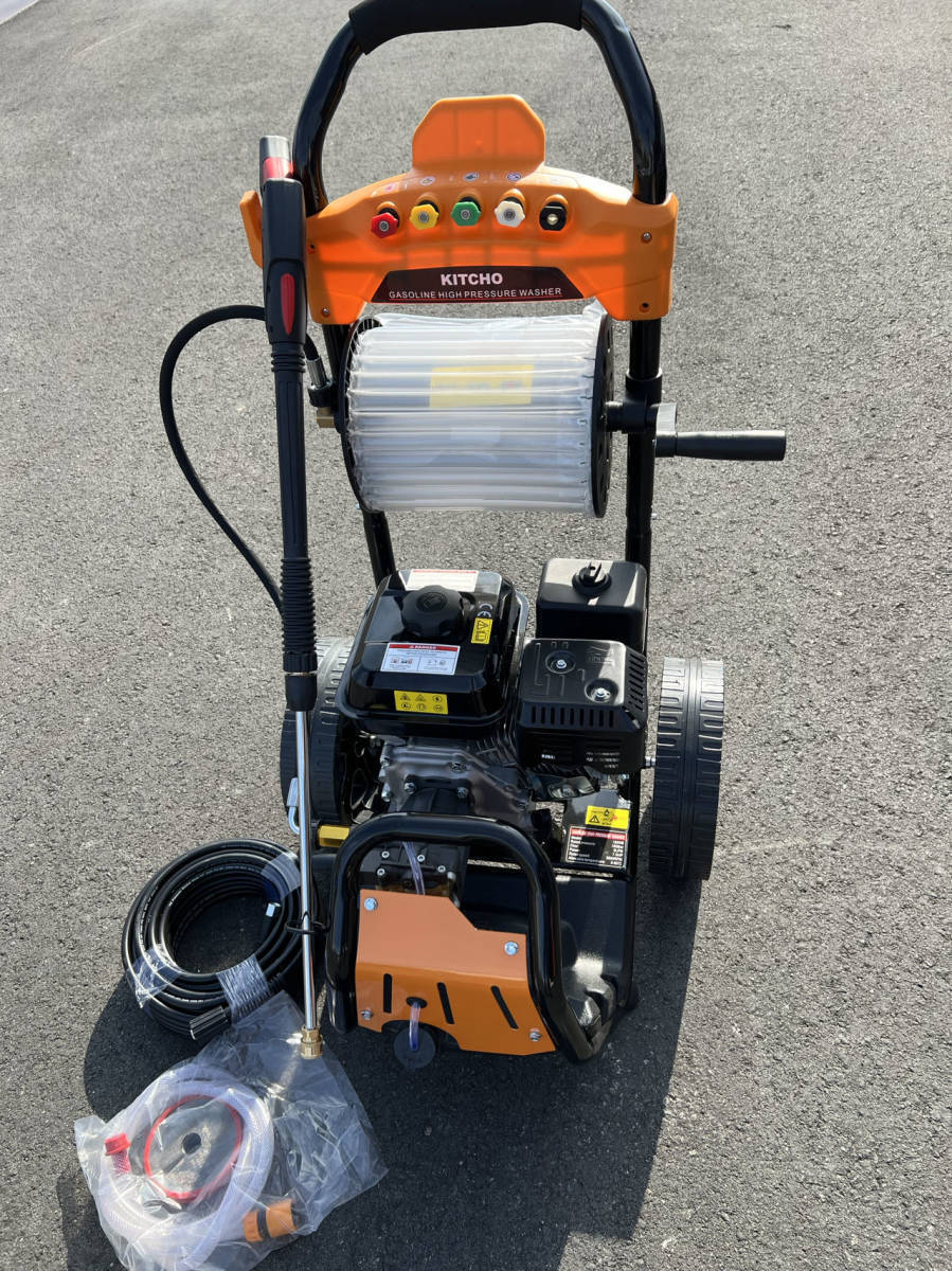 【未使用】新品 キャスター付高圧洗浄機 エンジンパワフルポンプ 23MPa 9.2/min ホース付き 強力 洗車 ベランダ 外壁 防災 下水道 掃除用 新の落札情報詳細 - Yahoo ...