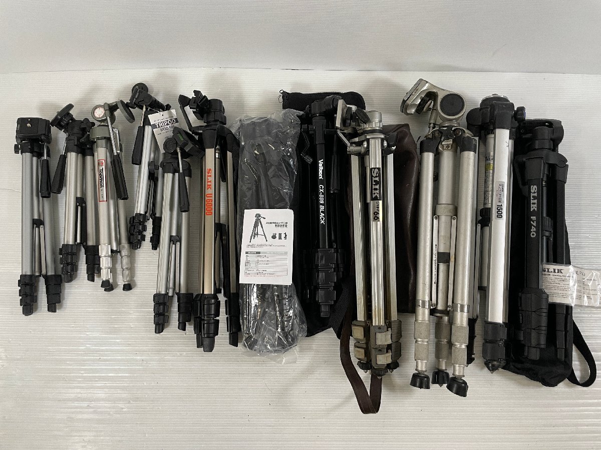 【全体的に状態が悪い】三脚 SLIK スリック F740 U6000 SPRINT66 TRIPOD MOD500 Velbon CX-888 ...