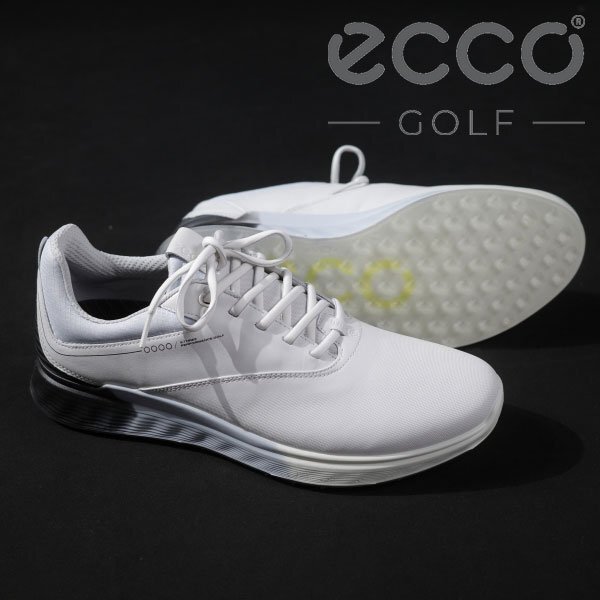 【未使用】新品1円～★定価3.4万 ECCO エコー メンズ golf s three レザーゴルフシューズ 26.0cm 102944-60613 白ハイブリッドゴルフシューズ 9169 の ...