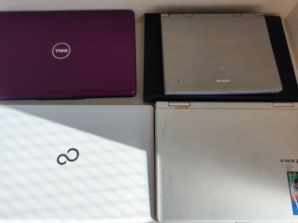 【やや傷や汚れあり】【お宝ジャンク大放出！おまとめ9点セット】 Dell・Sharp・Fujitsu・Lenovo ノートPC×5台 + タブレット×3台 + Xperiaスマホ×1台の落札 ...