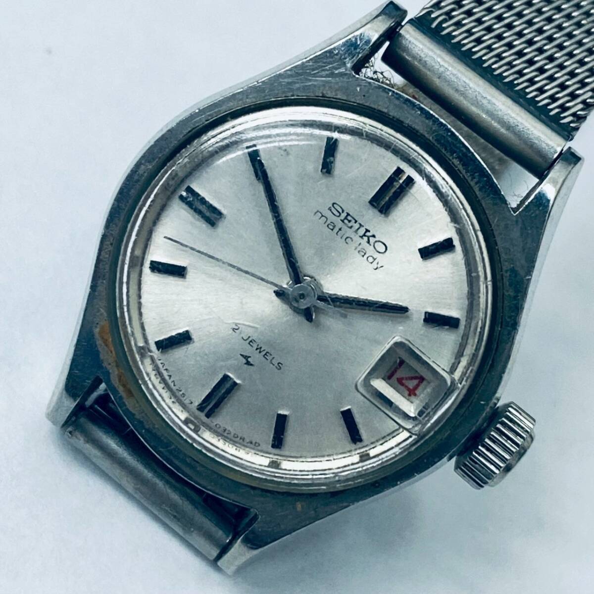 【全体的に状態が悪い】【YST209】1円～ SEIKO MATIC LADY 21JEWELS 2517-0261 自動巻き 可動品 ...
