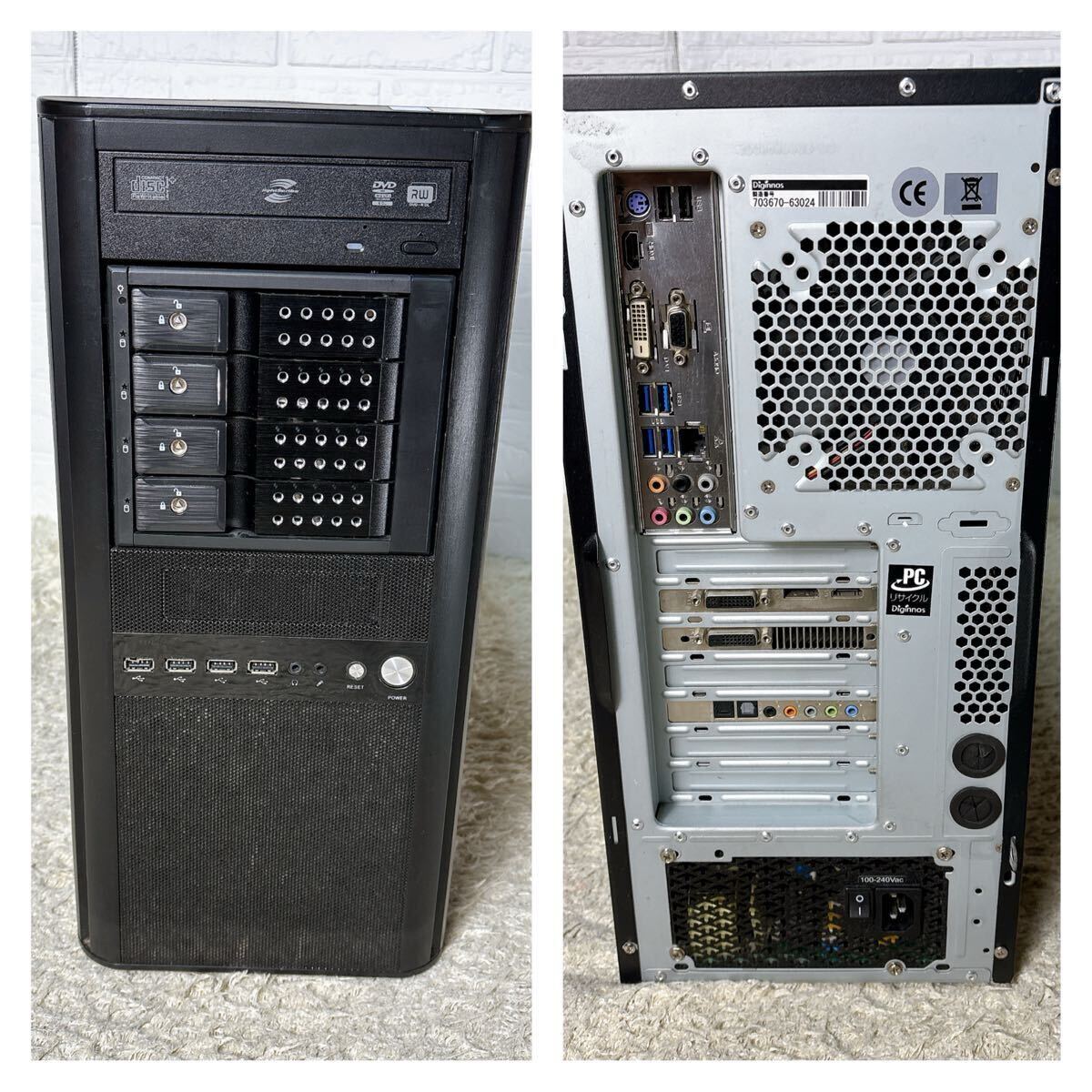 【傷や汚れあり】★ ゲーミングPC/ゲーミングパソコン/ASRock Z87/Pro i7-4470/16GB/i7/PALiT ...