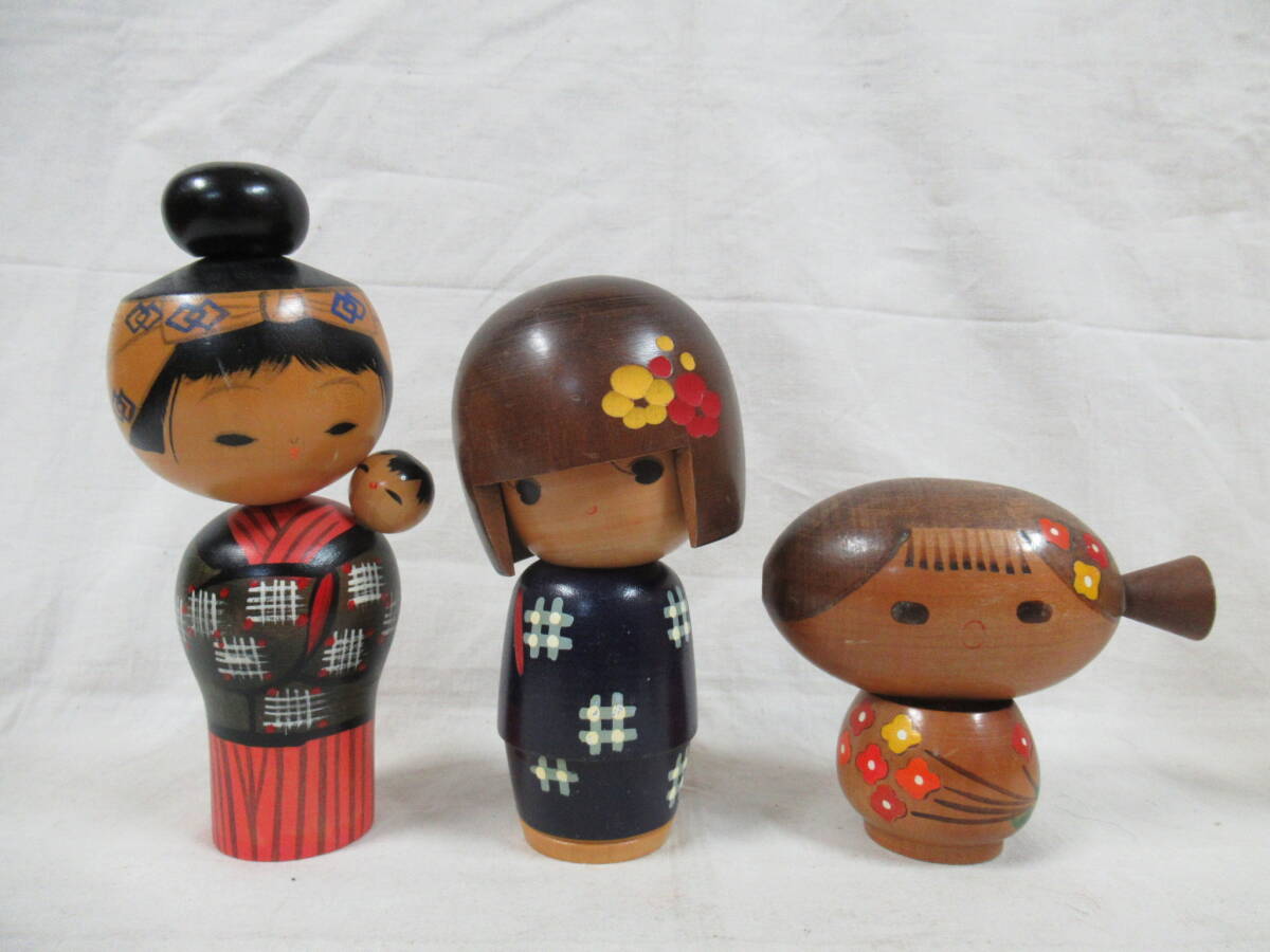 【やや傷や汚れあり】昭和レトロ 創作こけし001 10体 まとめて / 木地玩具 観光土産 土産こけしの落札情報詳細 - Yahoo ...