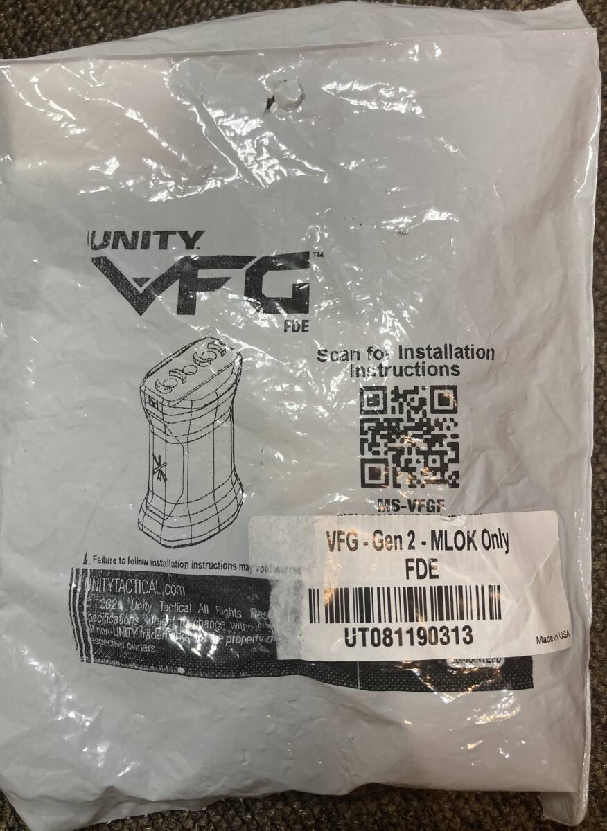 【未使用】Unity Tactical VFG Gen2 DE M-LOK Vertical Fore Grip フォアグリップ 東京マルイ ...