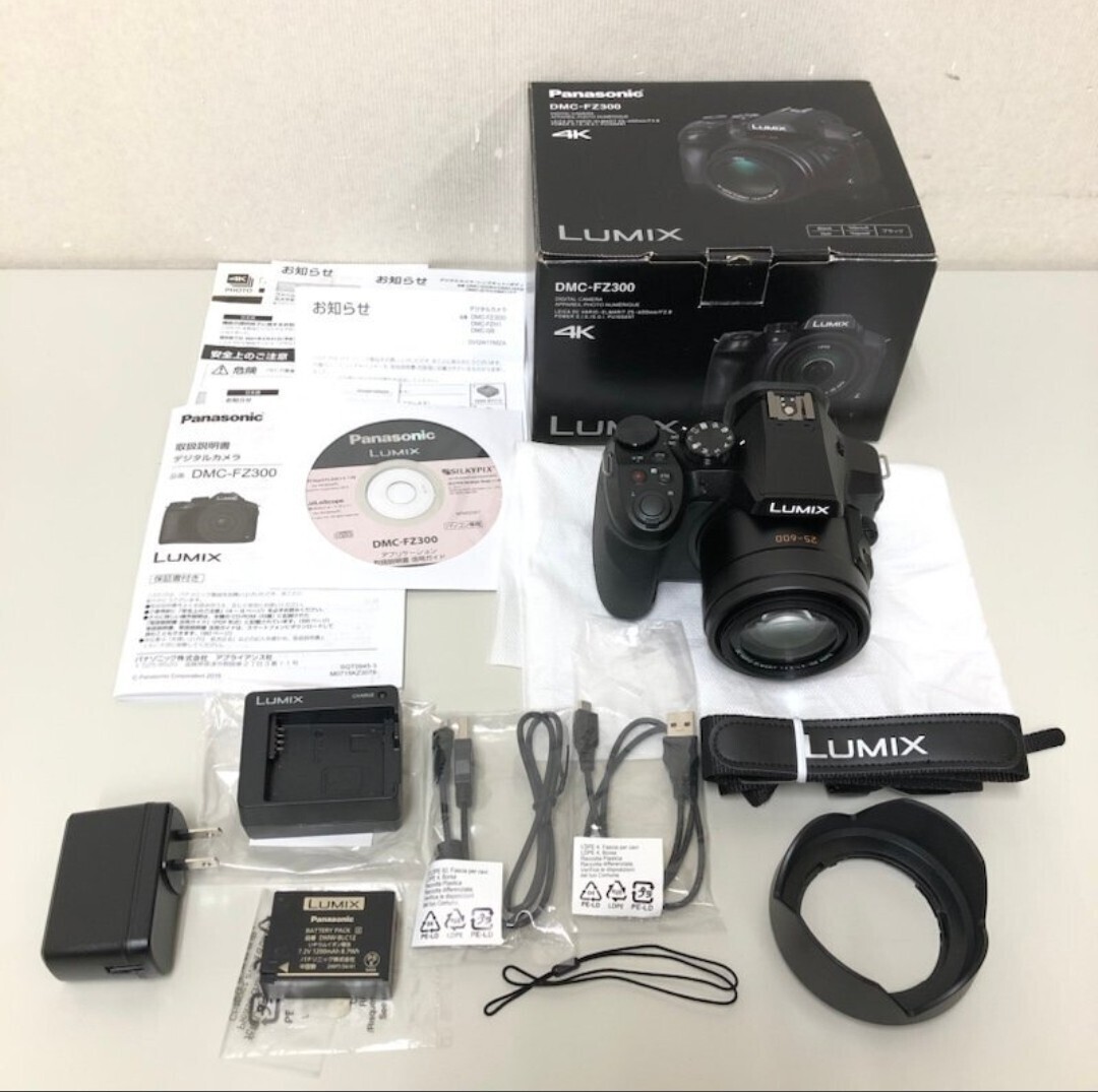 【やや傷や汚れあり】Panasonic パナソニック コンパクトデジタルカメラ LUMIX ルミックス FZ300 ブラック DMC ...