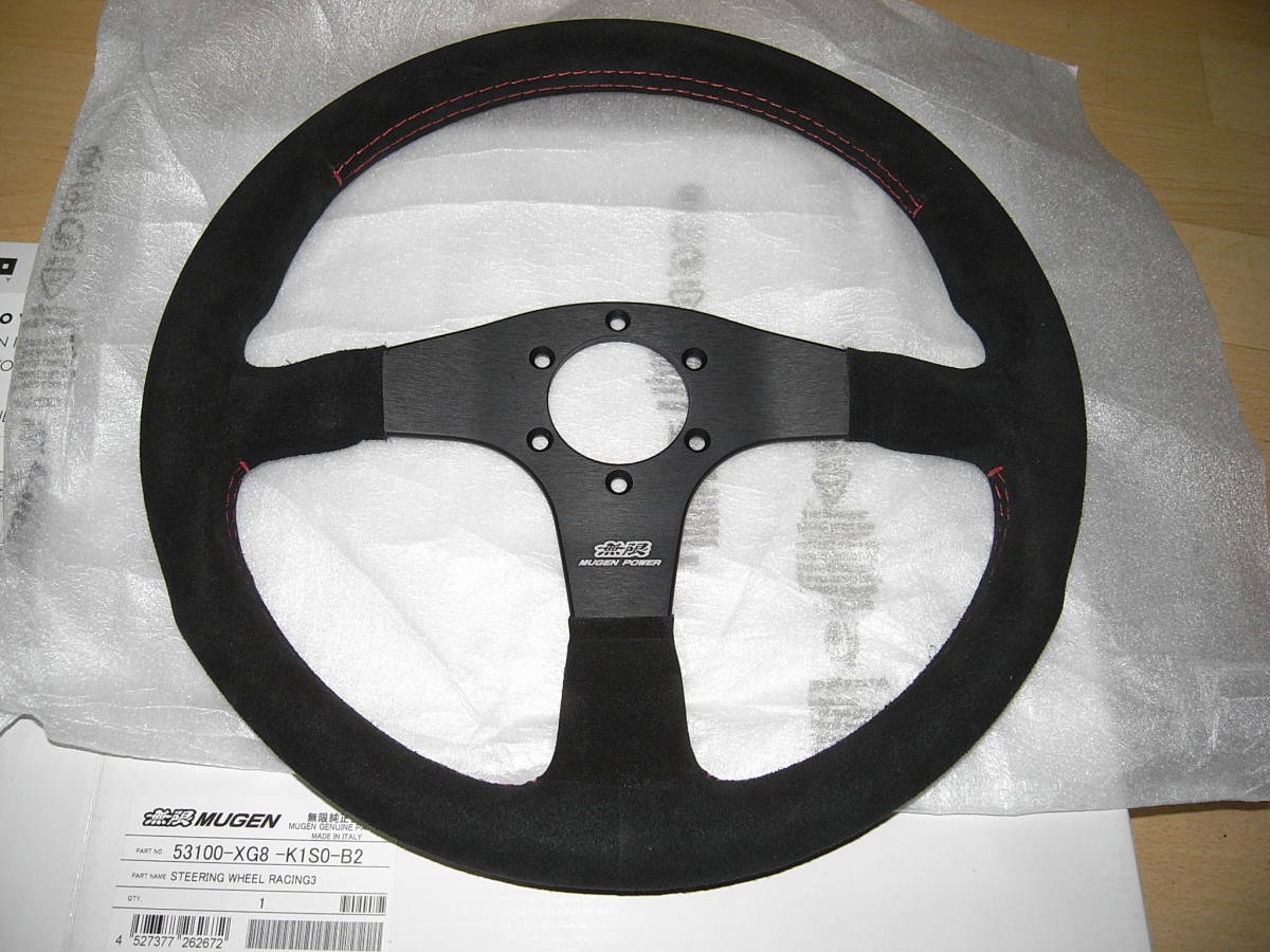 【新品】新品。特注品レッドステッチ MUGEN 無限 MOMO 35Φ ステアリング DC2 DC5 EK9 EG6 PP1 NSX NA1 NA2 S2000 AP1 AP2 FD2 EF8 ...
