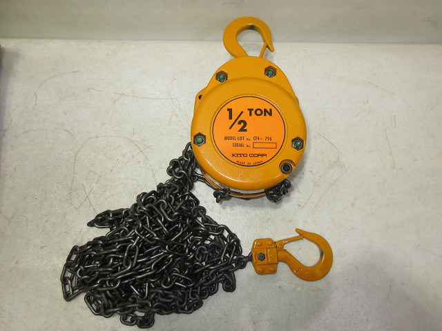 【新品】 0629 未使用 1円スタート KITO キトー チェーンブロック CF4-796 1/2t チェーンホイスト ハンディーブロック の落札情報詳細 - Yahoo!オークション落札 ...