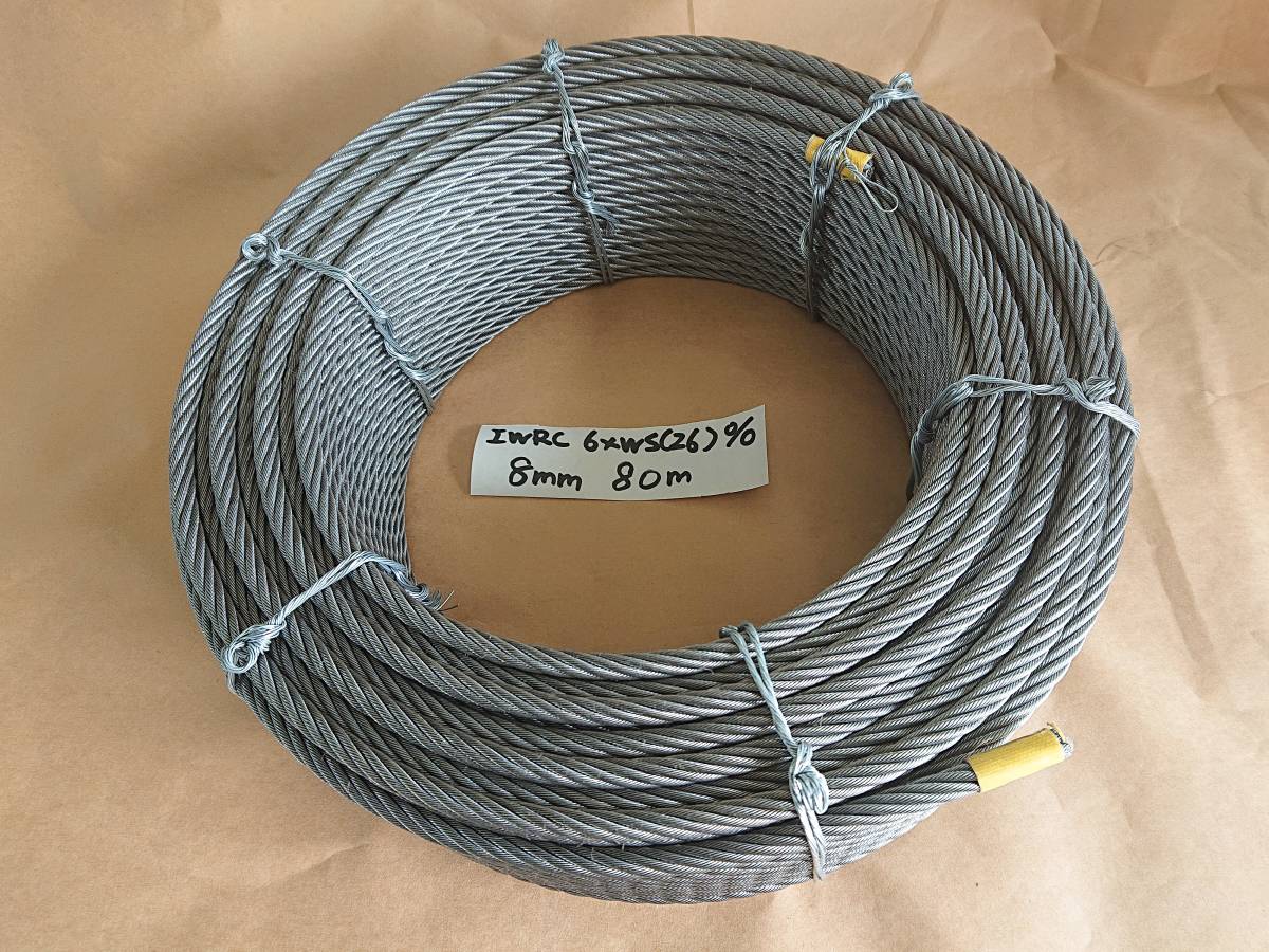 【新品】ユニック・クレーン用 ワイヤーロープ 8mm 80m IWRC6×WS(26) の落札情報詳細 - Yahoo!オークション落札価格検索 オークフリー