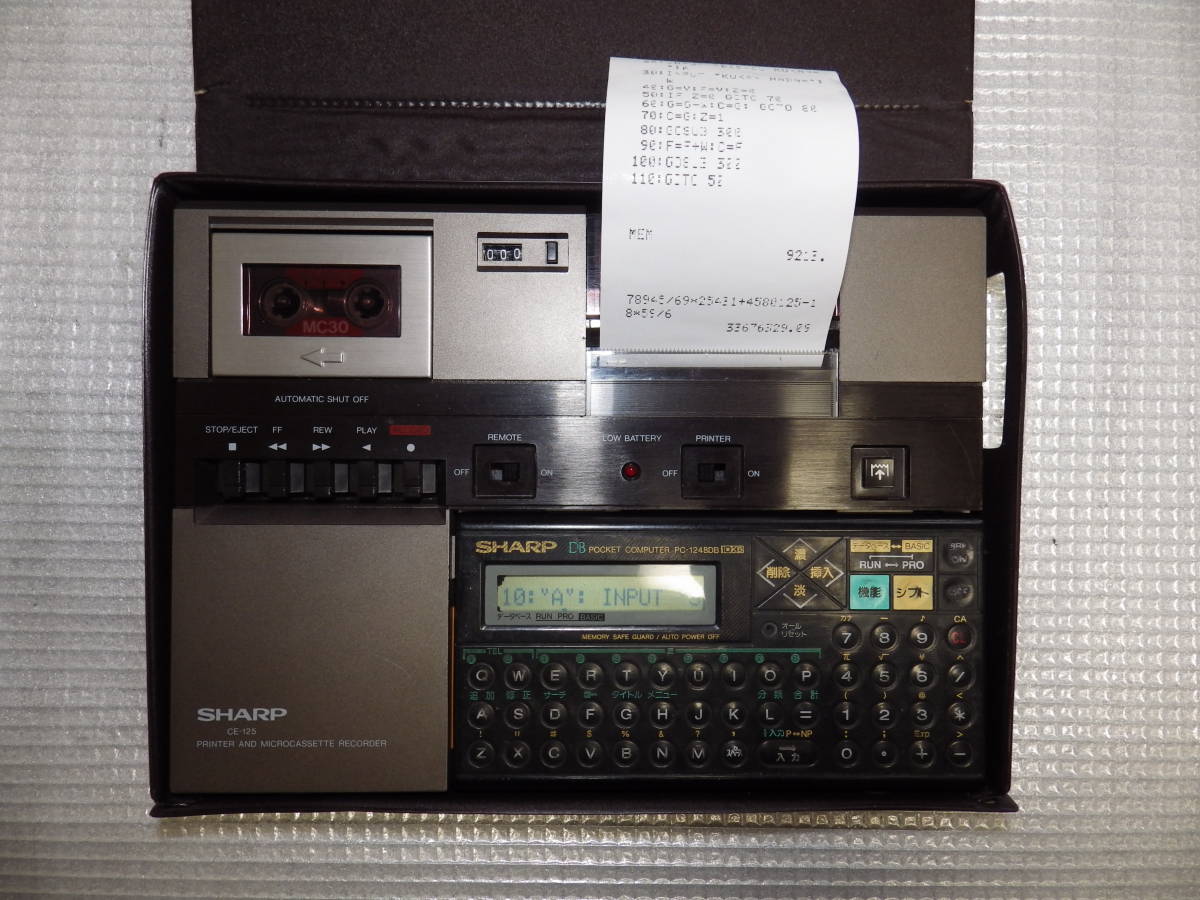 ポケットコンピュータ シャープ PC－1248DB CE－125 マイクロカセットレコーダー・プリンターの落札情報詳細 - Yahoo!オークション落札価格検索 オークフリー