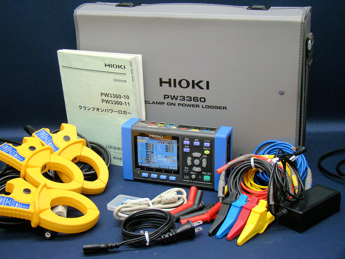 HIOKI 日置 PW3360-10 クランプオンパワーロガー 9661x3 中古の落札情報詳細 - ヤフオク落札価格検索 オークフリー