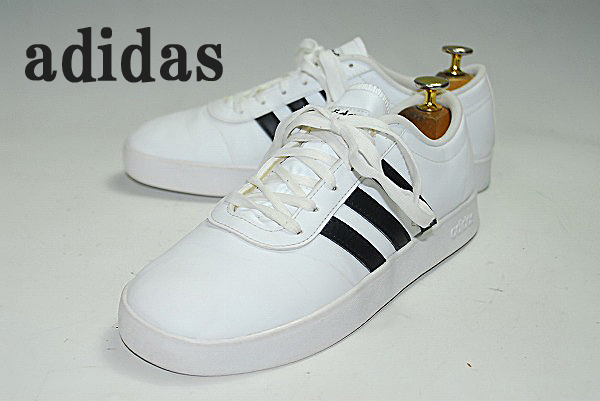 【傷や汚れあり】DSA2905★アディダス★イージーバルカ2.0★白★24.5cm★レザー★中古美品★永遠の名作！傑作極上の1足★ランニング★ ...