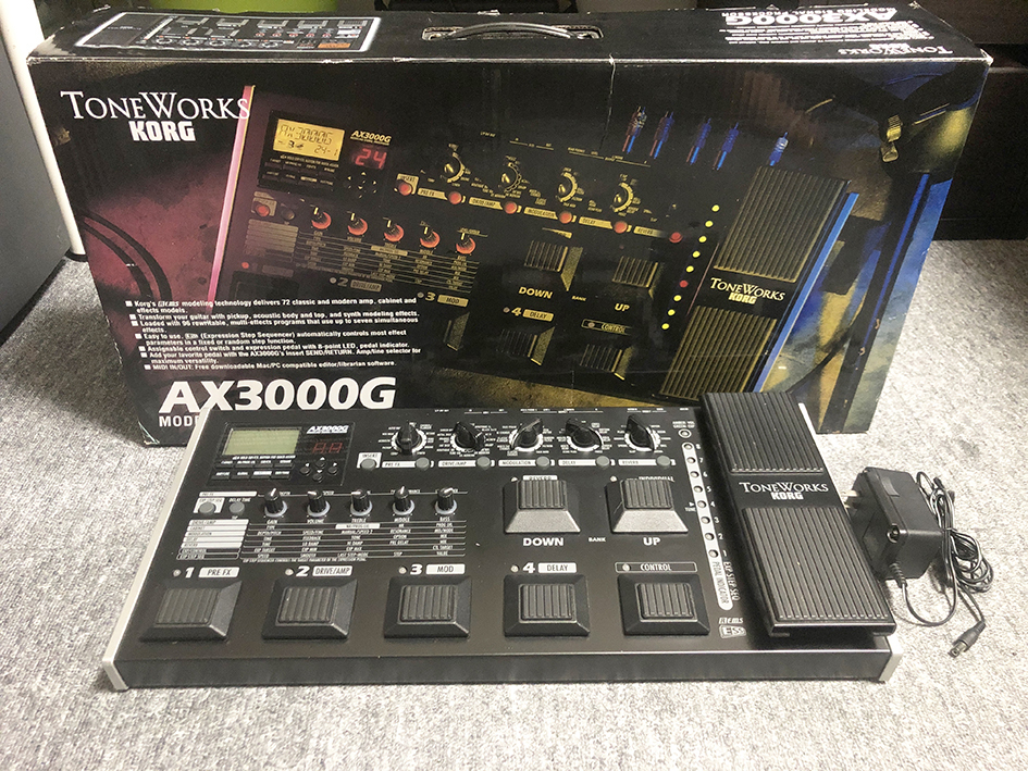TONEWORKS KORG コルグ AX3000G マルチエフェクター 箱・ACアダプター の落札情報詳細 - ヤフオク落札価格検索 オークフリー