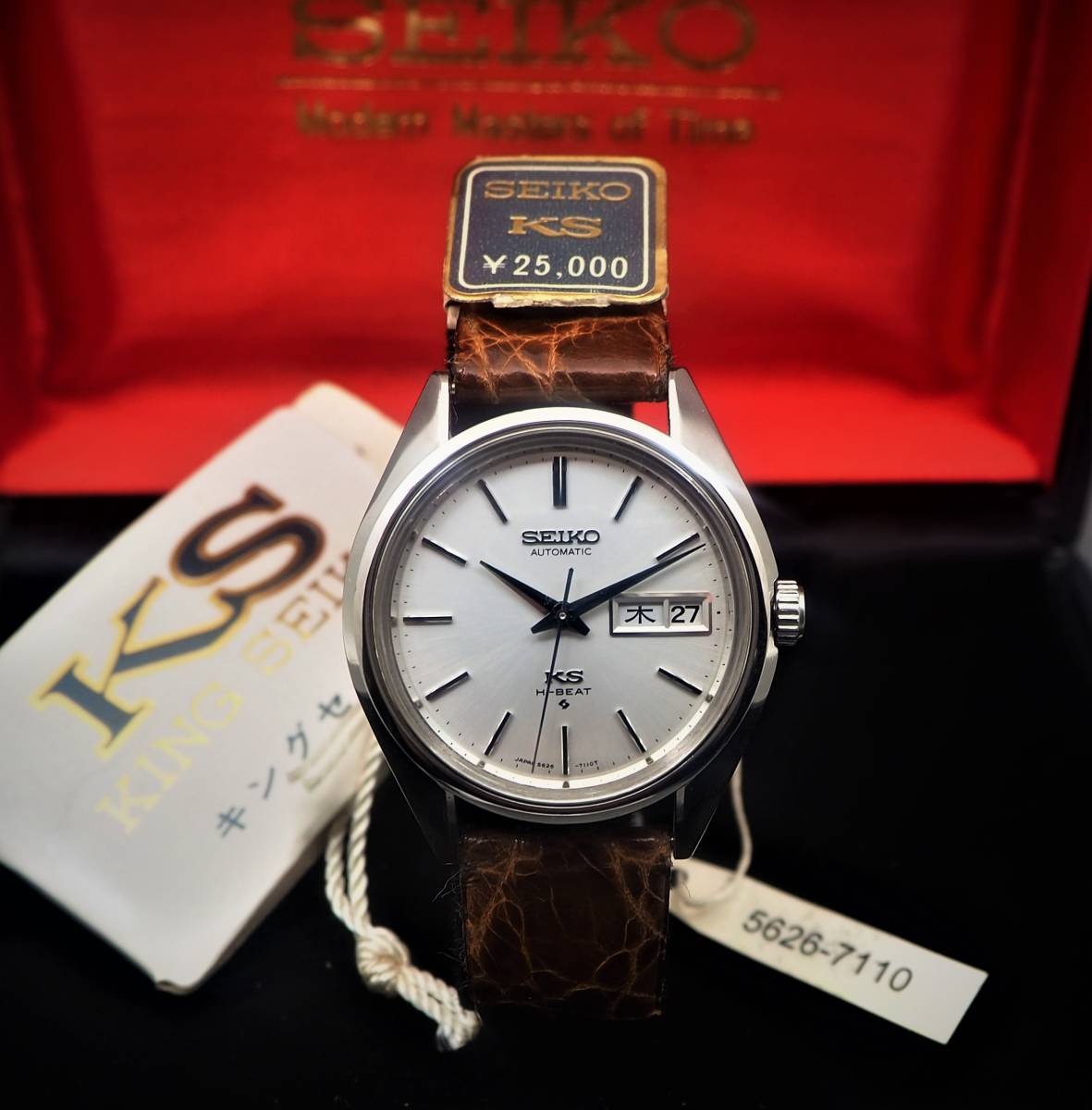 ミントコンディション品！ 56KS キングセイコー 5626－7110 外部微動緩急調整装置 諏訪製8振動 秒針規正付 販売タグ付き 純正赤黒収納BOX の落札情報詳細 - Yahoo ...