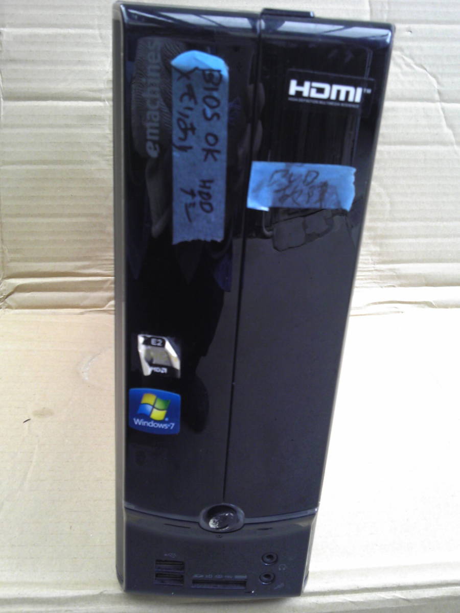 【やや傷や汚れあり】emachines EL1360 通電可 BIOS可 Win7 ハードディスク無し メモリ有り DVD故障 ジャンクの落札 ...