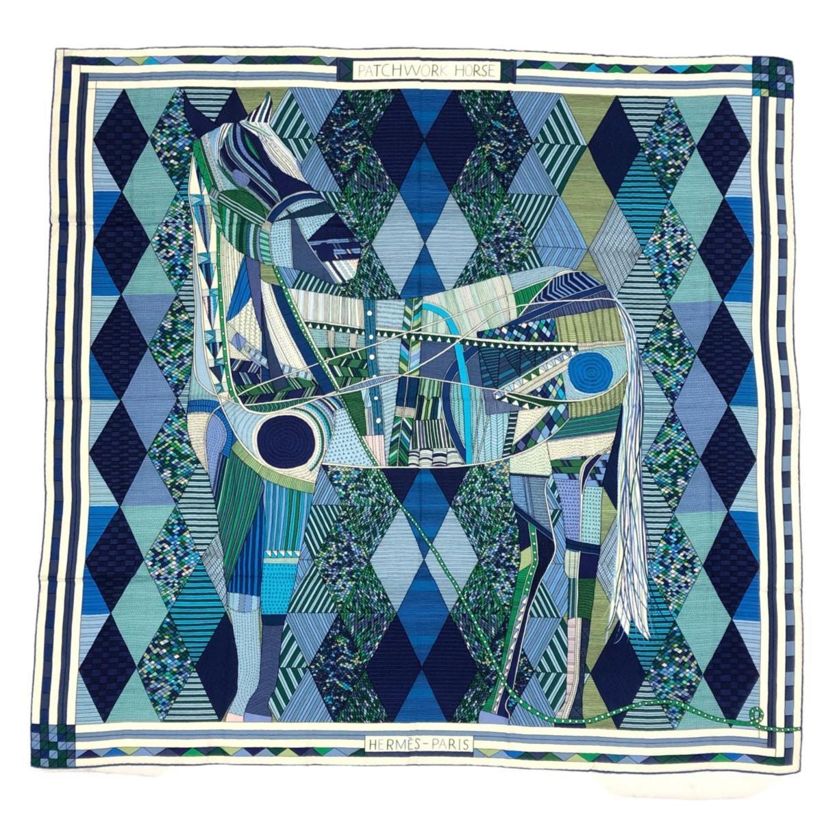 【目立った傷や汚れなし】HERMES エルメス カレ140 カレジェアン スカーフ Patchwork Horse パッチワークの馬 スカーフ カシミヤ×シルクの落札情報詳細 - ヤフオク落札 ...