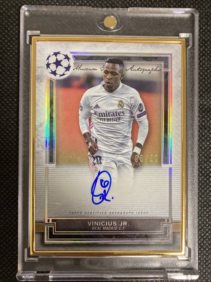 【未使用に近い】Vinicius JR ヴィニシウス 2020-21 Topps museum CL soccer Gold framed ...
