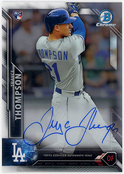 【未使用に近い】PADRES外野 TRAYCE THOMPSON/2016 BOWMAN CHROME直書サインRC!の落札情報詳細 ...