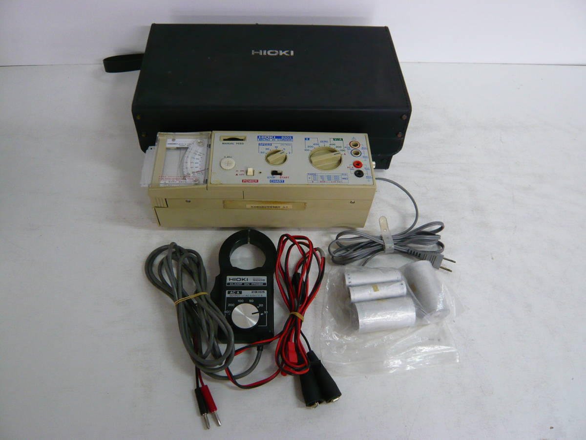 美品 ★ HIOKI マイクロハイコーダ 8202 9073 放電記録紙10個付き 8200シリーズ 電子テスタ MICRO Hi ...