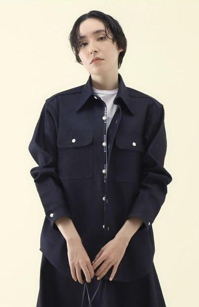 【未使用に近い】【22SS】今期 美品 MADISONBLUE マディソンブルー HAMPTON SH SELVEDGE ハンプトンシャツ ...