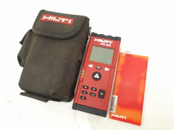 【傷や汚れあり】A207-N25-853 HILTI ヒルティ PD22 レーザー距離計 レーザーレンジメーター 距離測定器 説明書付き 現状 ...