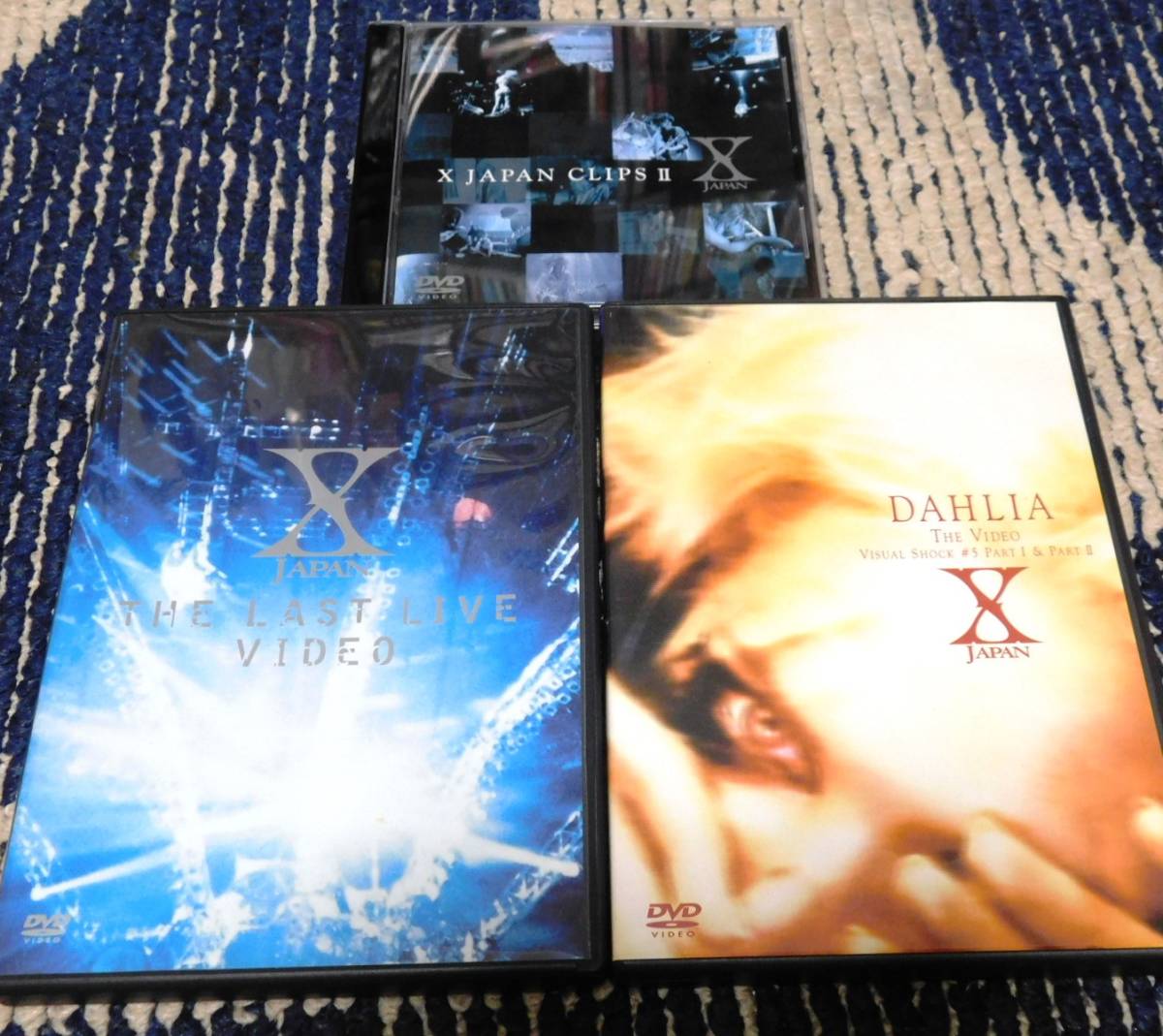 【やや傷や汚れあり】X JAPAN DVD3点セット THE LAST LIVE VIDEO / DAHLIA THE VIDEO VISUAL SHOCK #5 PART1 & PART2 ...