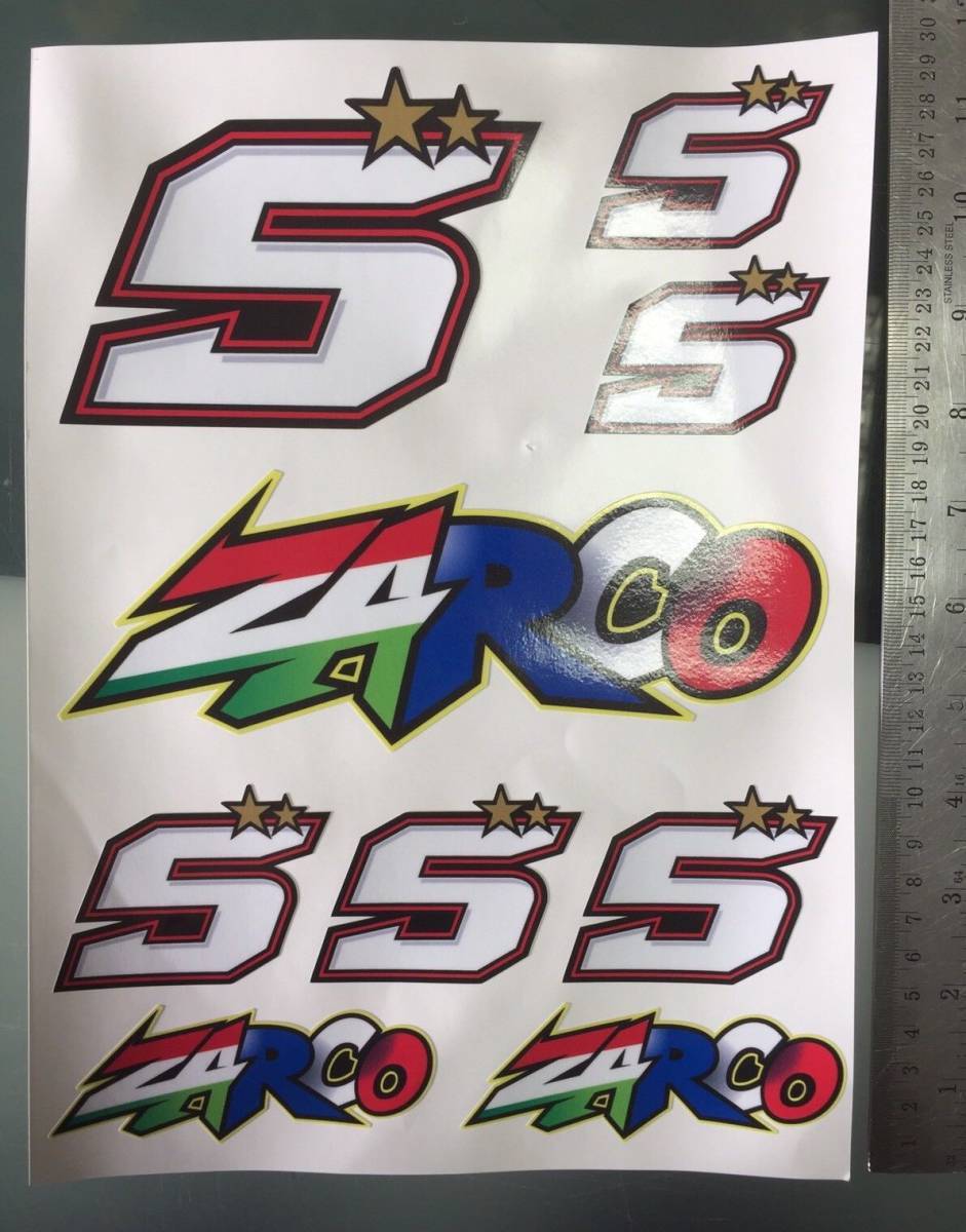 【未使用】海外 Johann Zarco 5 MOTO GP Decal Sticker ヨハンザルコ ヘルメット ステッカー シール ...