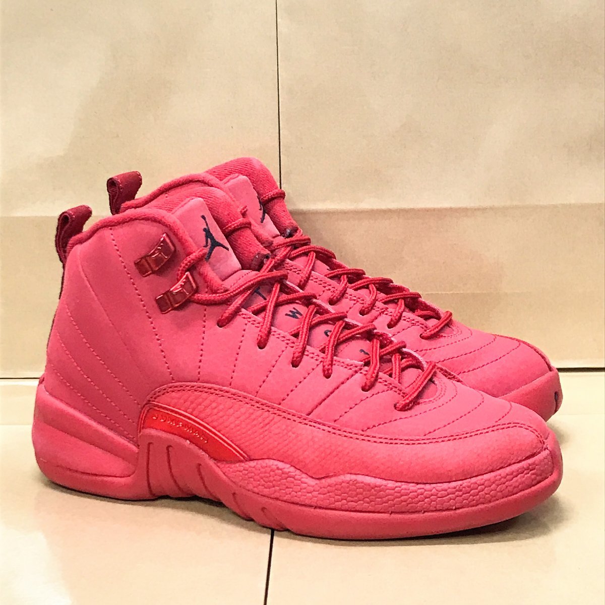 【未使用】【新品】 24cm 5.5Y AIR JORDAN 12 Gym Red AJ12 RETRO GS 153265-601 エア ...